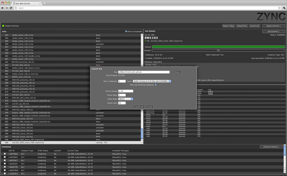ZYNC: get your own vast renderfarm - instantly - fxguide