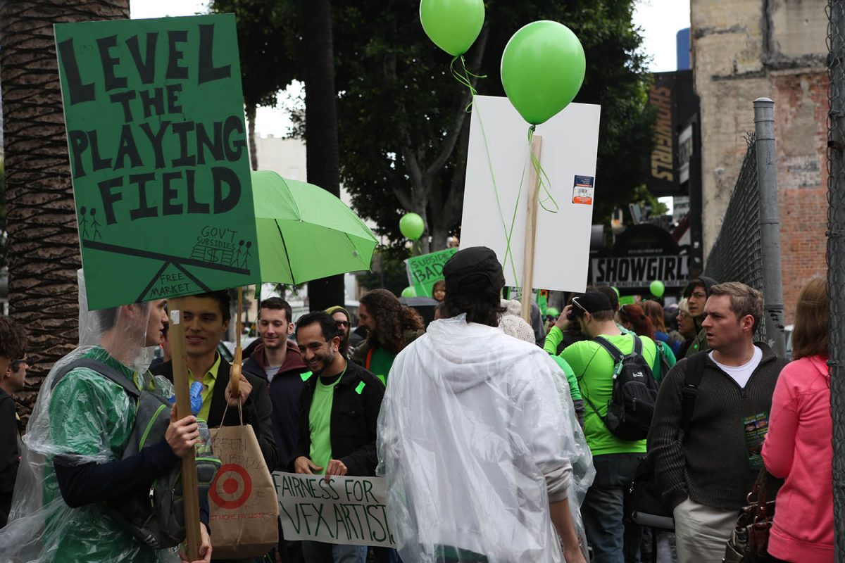 Coverage from the Oscar subsidy protest - fxguide