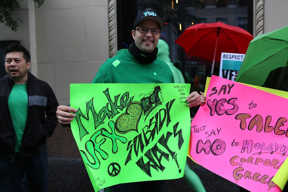 Coverage from the Oscar subsidy protest - fxguide