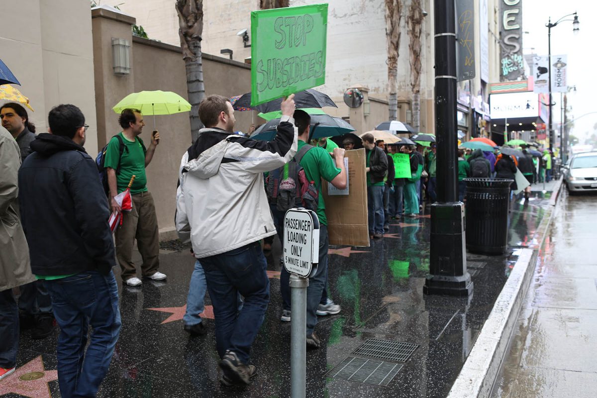 Coverage from the Oscar subsidy protest - fxguide