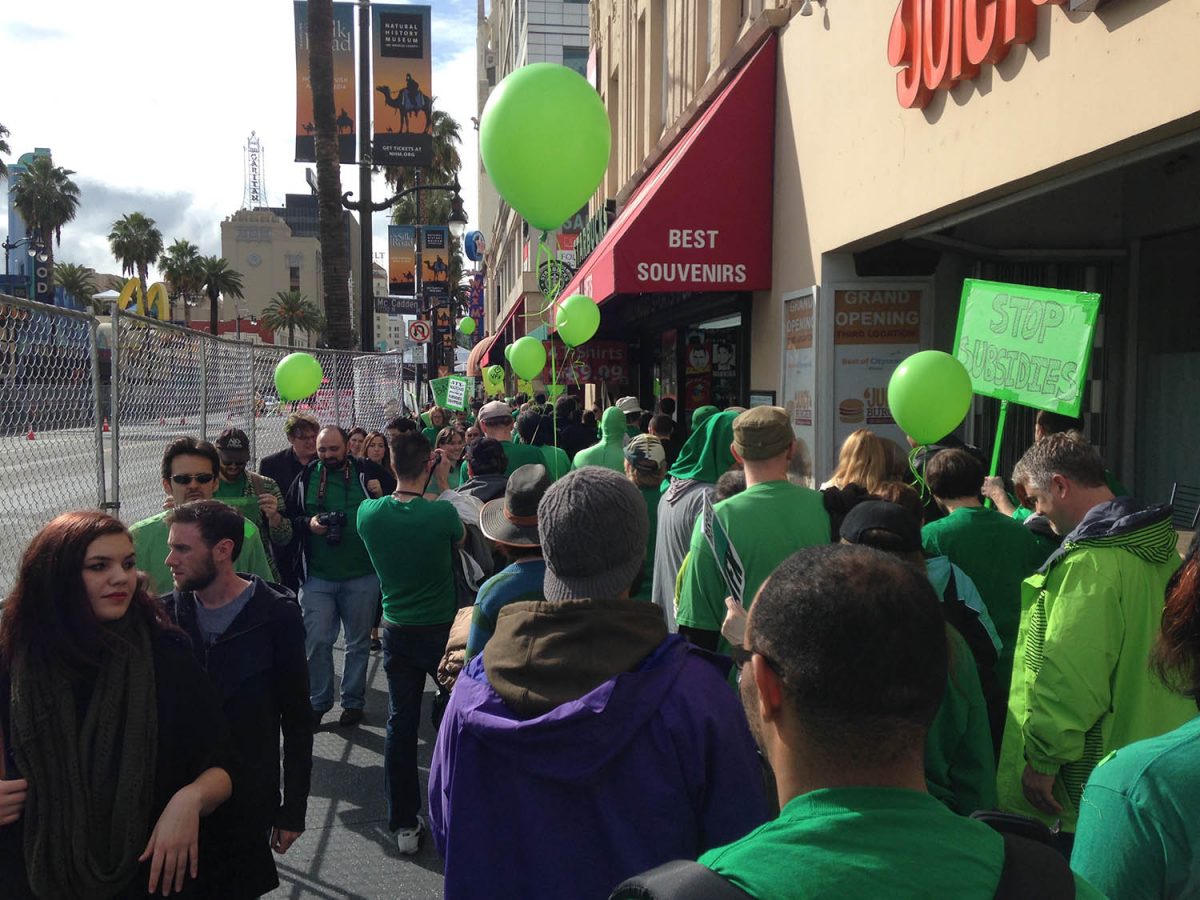 Coverage from the Oscar subsidy protest - fxguide